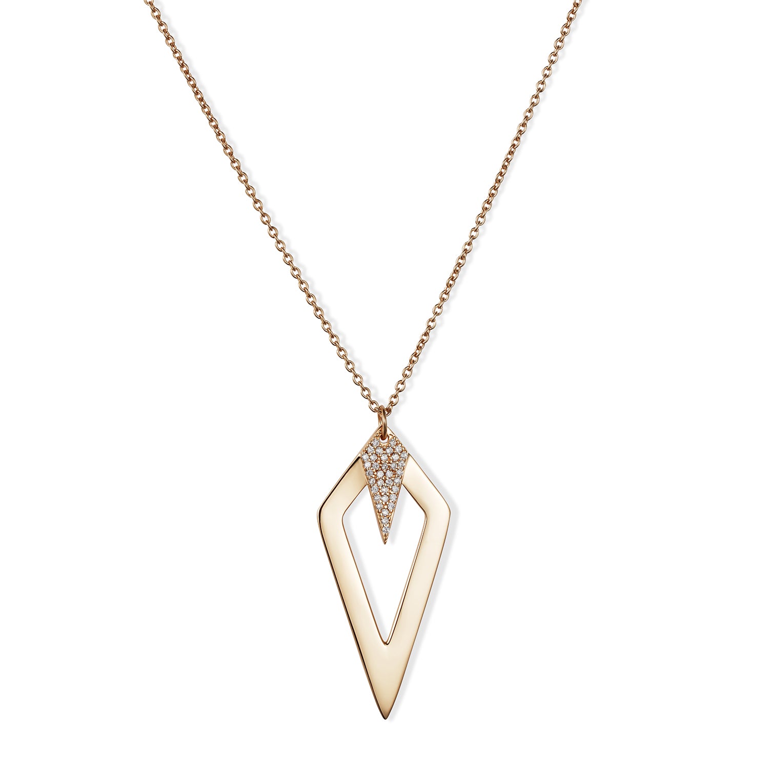 Arrowhead Art Deco Pendant Necklace - Gold Vermeil – Toolally