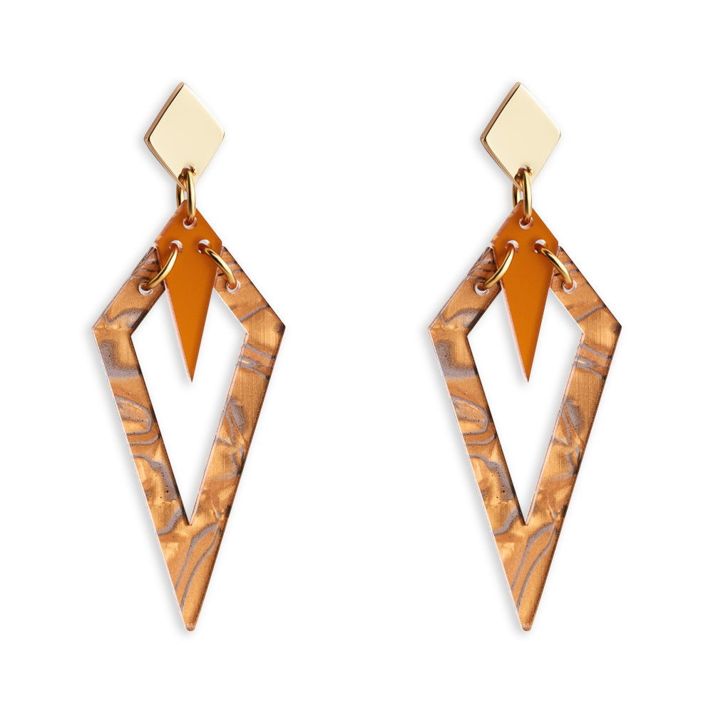 Arrowhead Earrings - Tiger Shell – Toolally