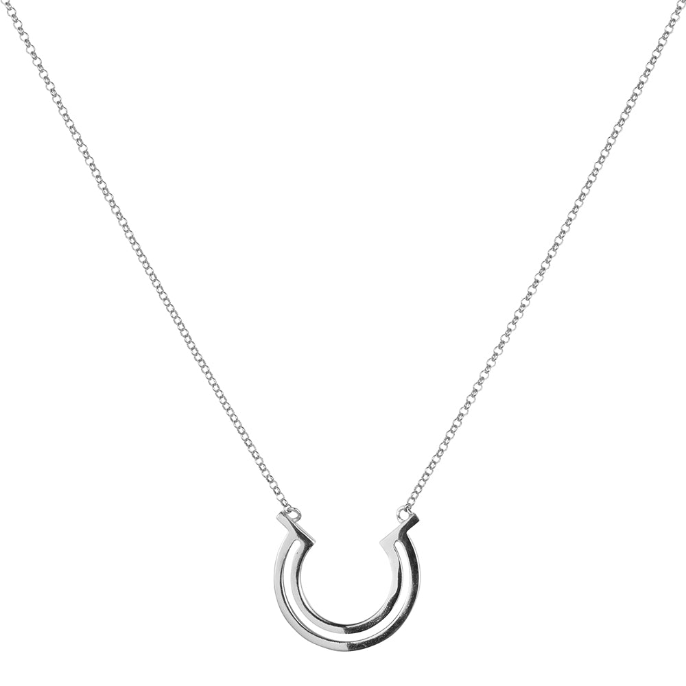 Double Hoop Necklace - Sterling Silver – Toolally