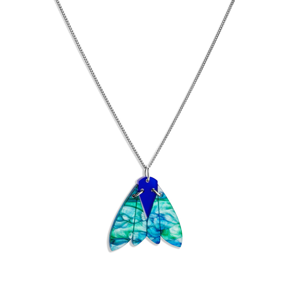 Gossamer Pendant Necklace - Blue & Green Lava – Toolally