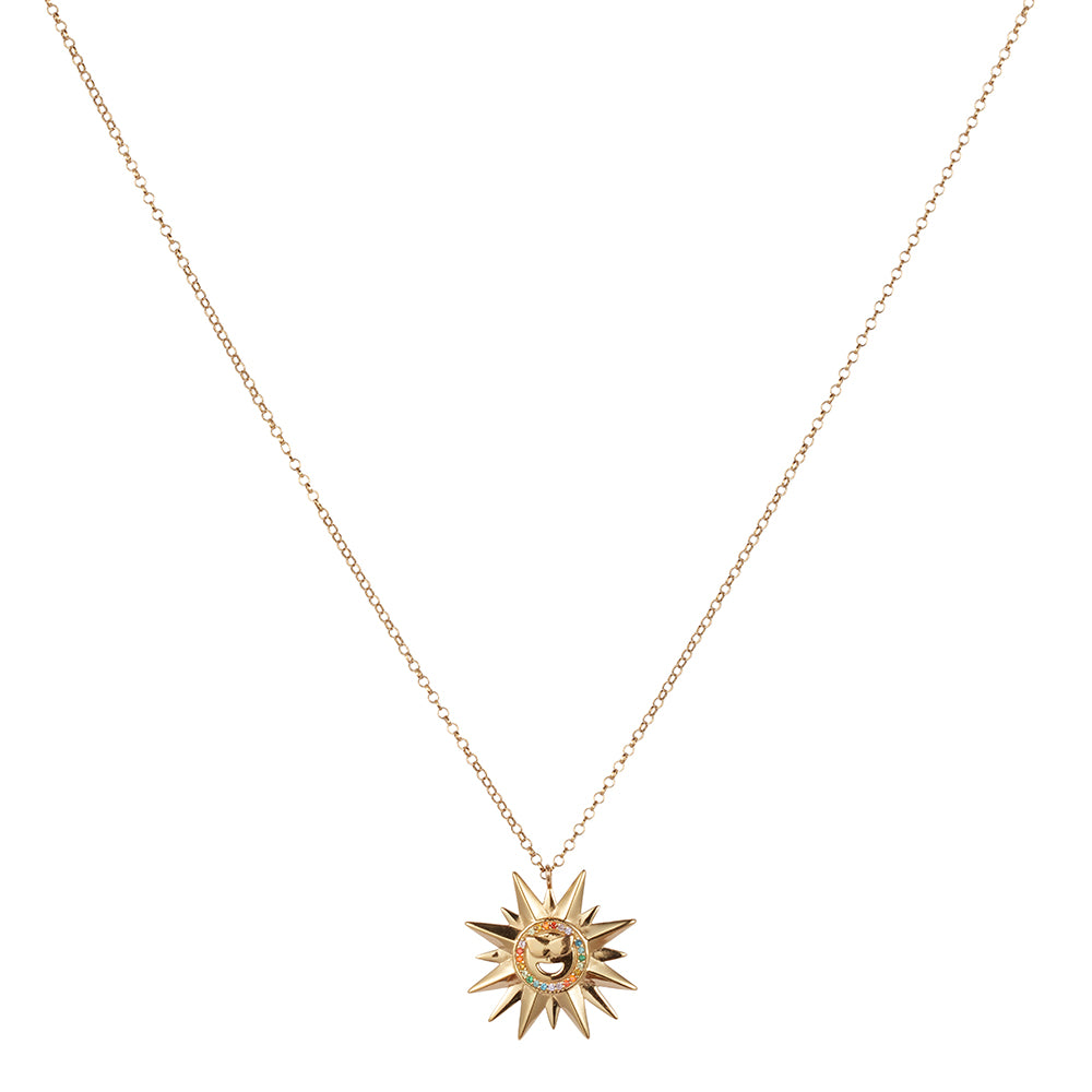 Sunburst Pendant Necklace - Cool Rainbow – Toolally