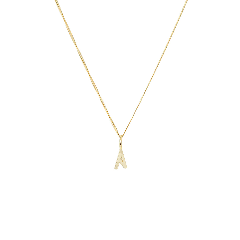 Initial Pendant Necklace in Gold Vermeil | Alphabet Range – Toolally