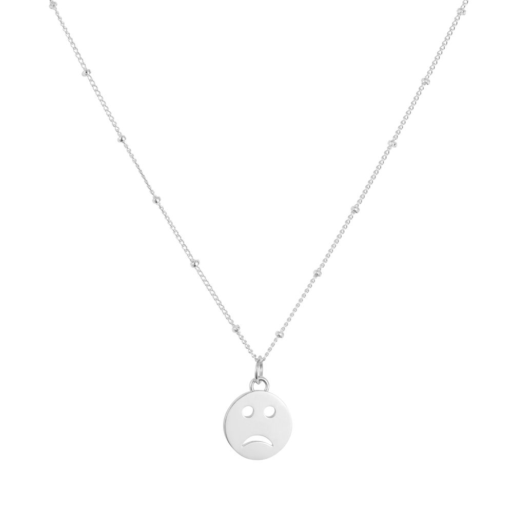 Mood Pendant Necklace Sterling Silver - Sad – Toolally