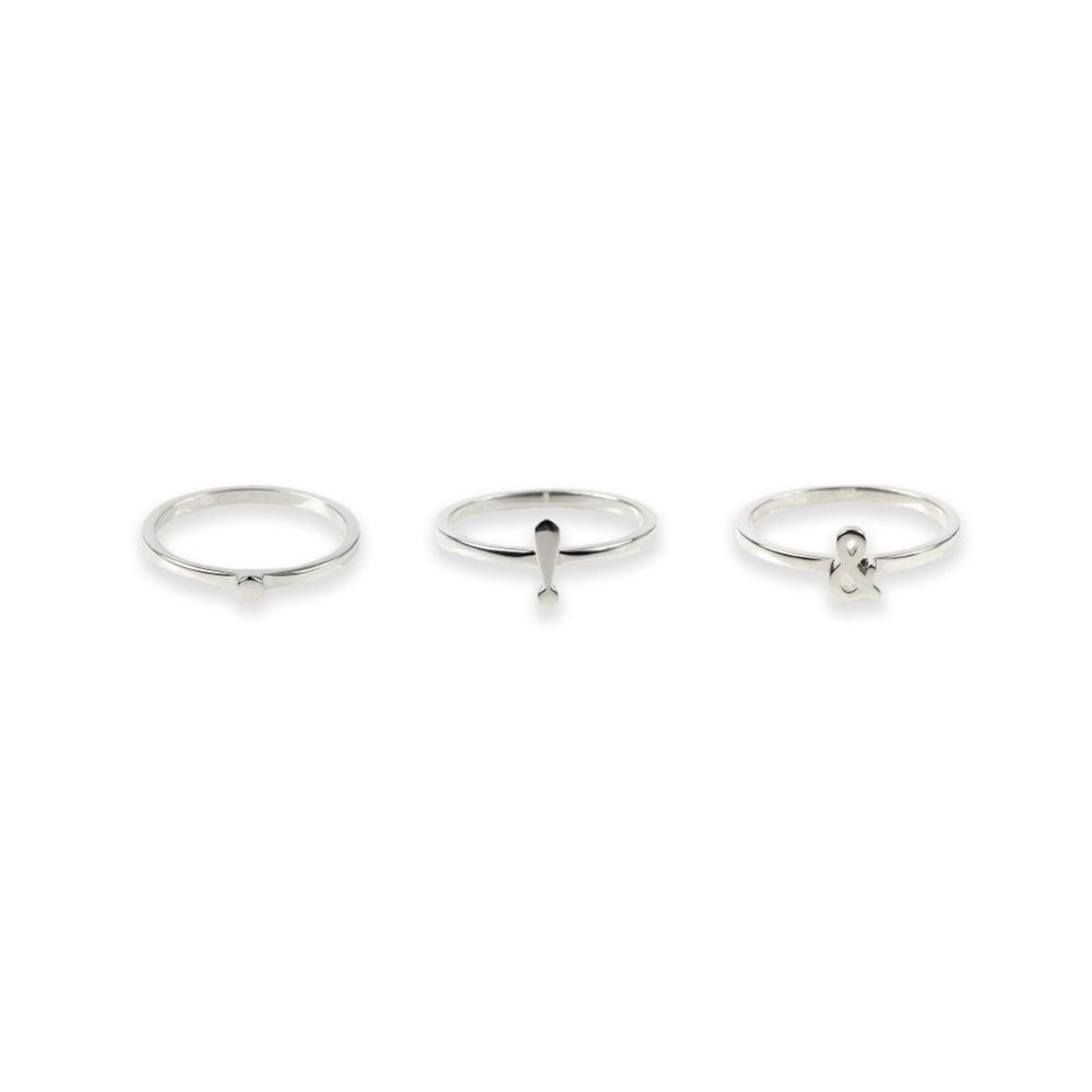 Punctuation Stacker Ring - Sterling Silver – Toolally